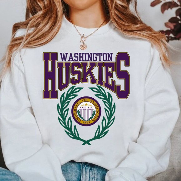 Shirts | Varsity Of Washington Logo Sweatshirt Washington Huskies White ...